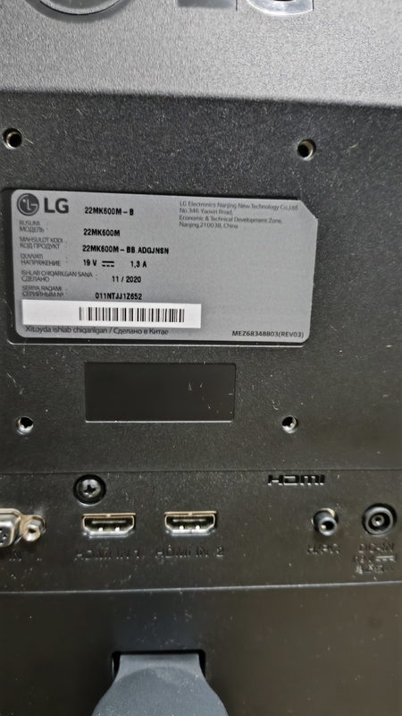 Продам монитор LG 22mk600m-B (22 дюйма)