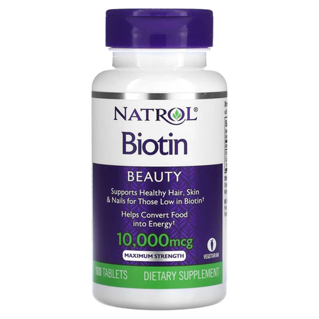 Натрол биотин 10000 мкг, Natrol biotin 10000, биатин 10000 для волос