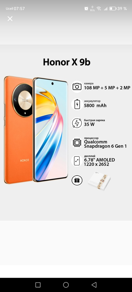 Honor X9b 2023 New Garantiya Uzimei Dastavka