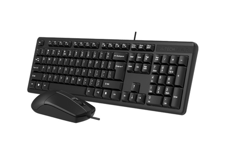 Клавиатура+Мышь A4TECH KK-3330, USB, проводной, черный