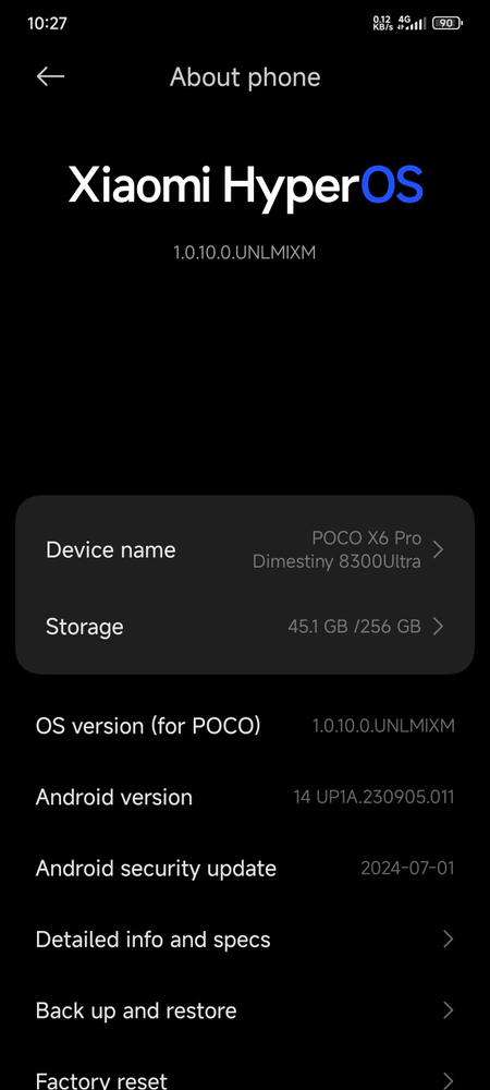 Poco x6 pro (Redmi K70E)
