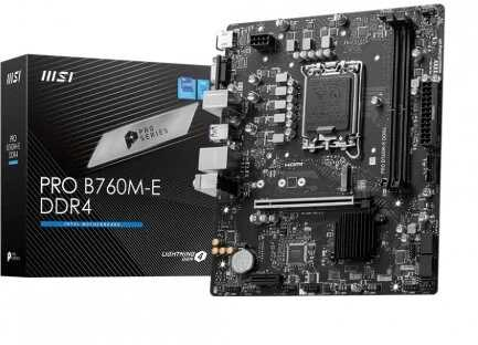Материнская плата Motherboard MSI PRO B760M-E DDR4 LGA1700