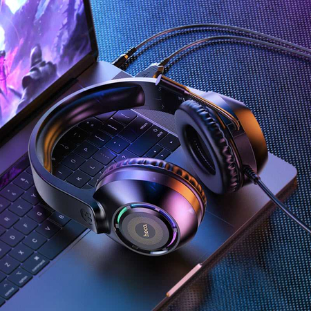 Hoco W108 игровые наушники проводные, для компьютера RGB