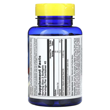 БАД Nature's Life, масло черного тмина, 1000 мг, 38 капсул