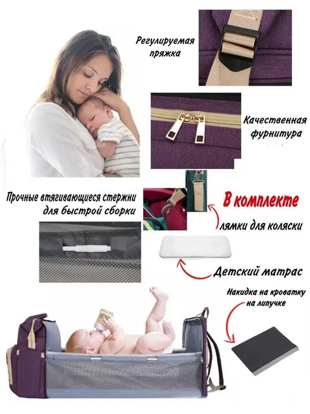 Рюкзак для мам, трансформер , сумка для детских принадлежностей