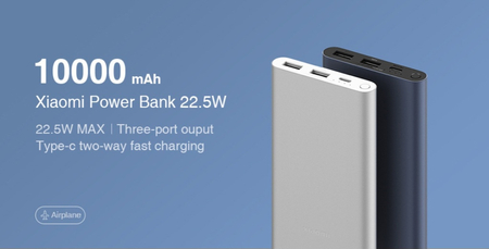 Xiaomi Mi Power bank 3, 22.5Vt