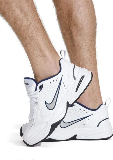 Air Monarch IV (4E) «Белый/серебристый металлик»; кроссовки