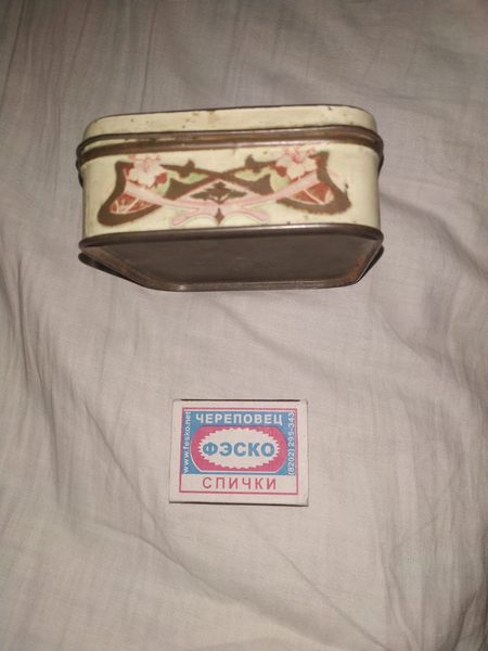 Коробка зубной порошок. 19 век.