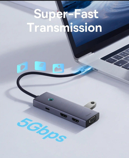 Baseus Hub Концентратор Разветвитель с 4К 60 герц