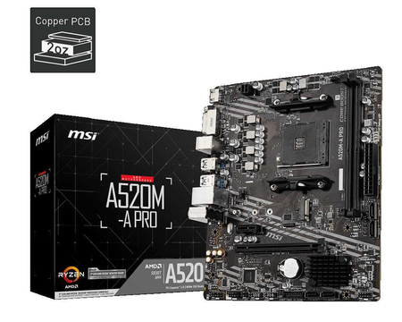 ( Материнская плата microATX MSI A520M-A PRO AM4