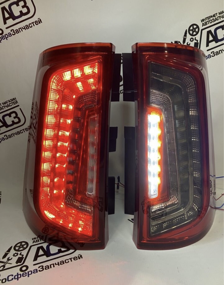 Задние led фары на lada largus