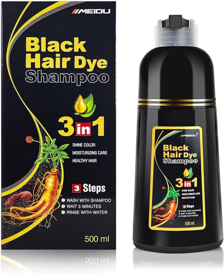 Black hair shampoo -- ayollar va erkaklar uchun maxsus