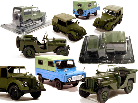 Коллекция моделей машин СССР. Модели - масштаб 1:43