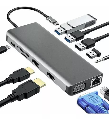 USB hub 12port HDMIx2 ta штуки 60fps качестро супер
