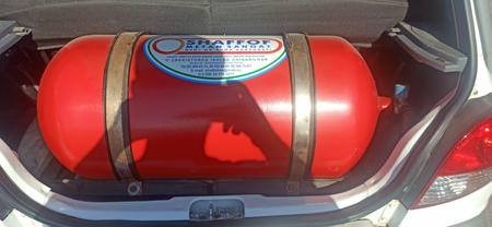 Gazbalon 65L matiz sparkga tushadi