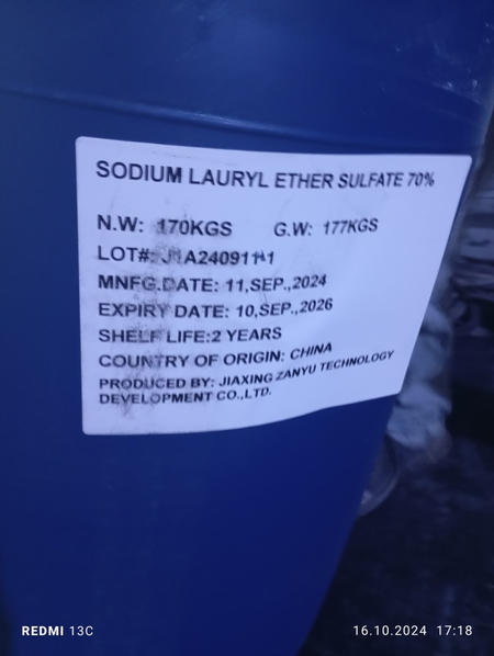 Sles sodium lauryl ether sulfate 70% zenyu