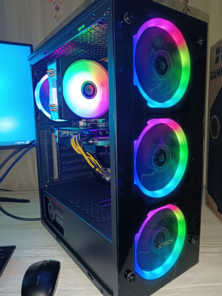 Мощный комплект для игровой сборки i5 12400f RX580 8gb 16gb ozu  512gb