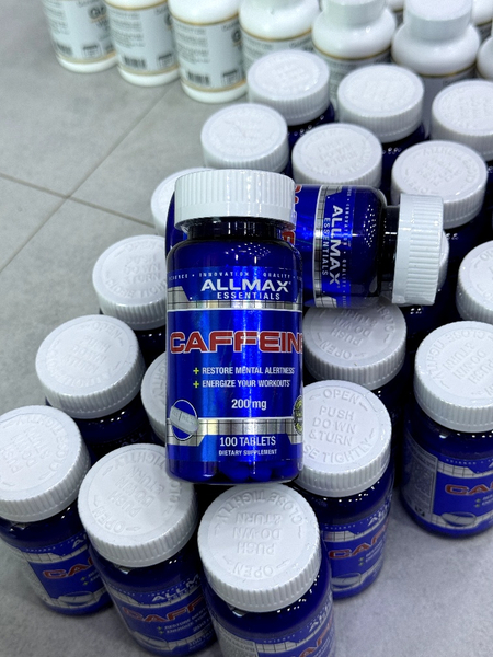 ALL MAX Essentials Caffeine 200 mg 100 tablets 100 servings, кофеин.