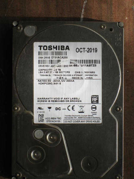 Жесткий диск HDD 2Tb Toshiba DT01ACA200 sata