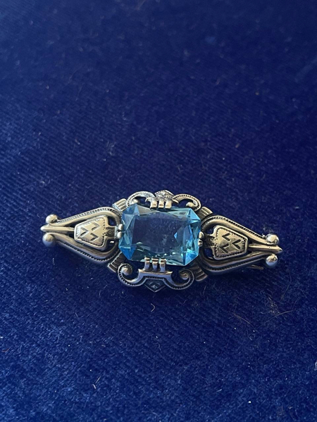 Брошь серебро 875 пробы