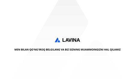 LAVINA TECH: amoCRM o'rnatish va integratsiya