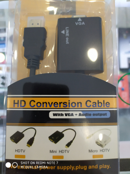 Доставка! По Узбекистан, Переходник / конветер vga~ hdmi со звуком aux