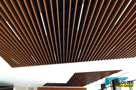 Реечный кубообразный потолок от Gipsolite Ceilings!