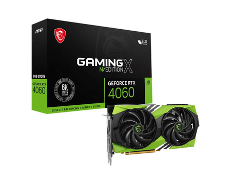 Игровая видеокарта NVIDIA MSI GeForce RTX 4060 Gaming X NV Edition 8GB