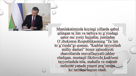 prezentatsiya va referatlar qilib beraman narxini kelishib olamiza