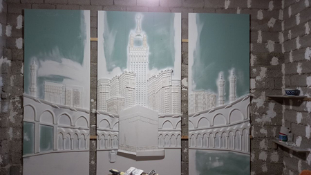 Kaaba qolipi barelyefga tayyor qolib kauchukdan
