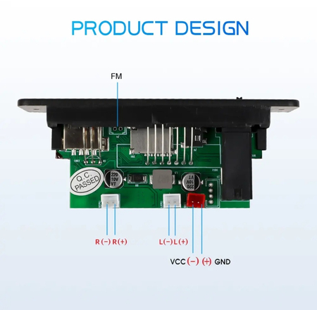 Плата декодера MP3 , Bluetooth , 2x25w