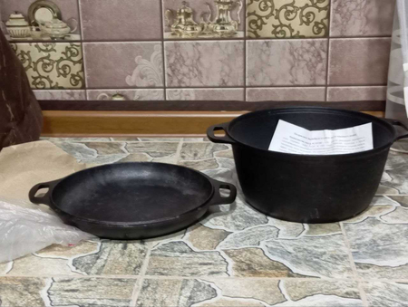Продается новая чугунная кастлюля