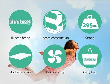Надувная кровать с насосом Bestway 67614, Premium+ Air