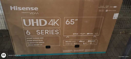 Телевизор Hisense 65 4K UHD Smart TV первый руками примой складе