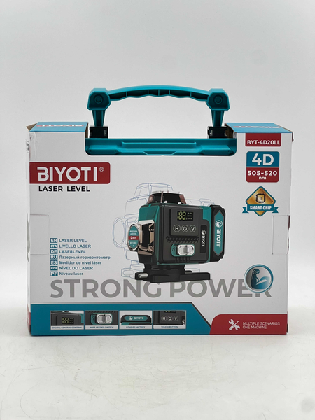Лазерный уровень с функцией управления по телефону Biyoti BYT-4D20LL