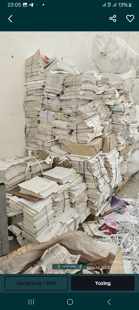 Oq qoģoz salafan plastik maklatura olamiz