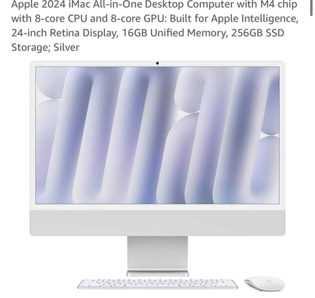 Imac 24 M4 16gb 256 gb Silver