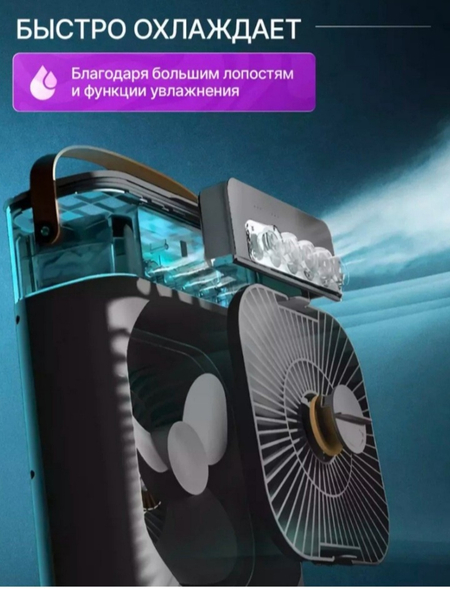 Портативный мини кондиционер - вентилятор, увлажнитель, охладитель воз