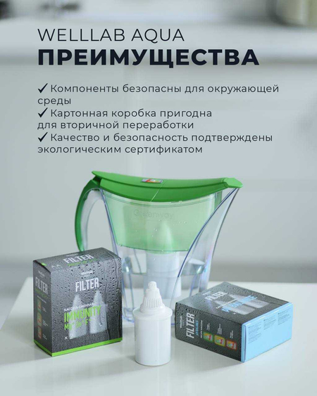 Кувшин-фильтр для воды Welllab Aqua PITCHER