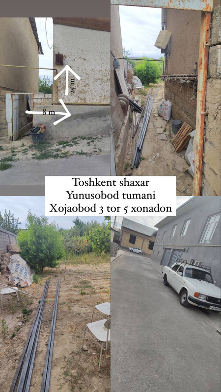 Yunsobod zenitta yer sotiladi 2 sutu 85000$min