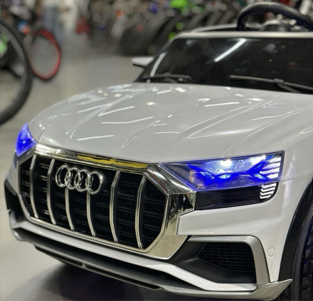 Электромобиль детский AUDI JM-2088 белый полноприводный 4WD | доставка