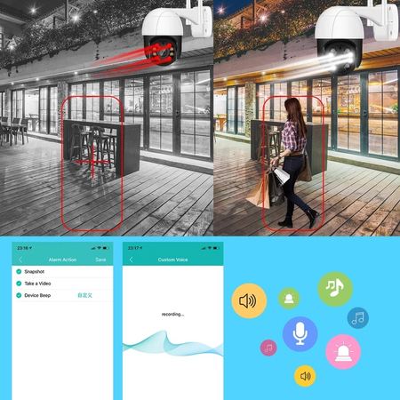 5 MP Smart WiFi, IP, PTZ camera, камера видеонаблюдения уличная 5 MP