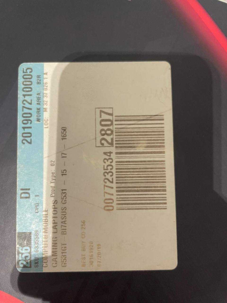 Asus rog g531gt-bi7n6 15.6