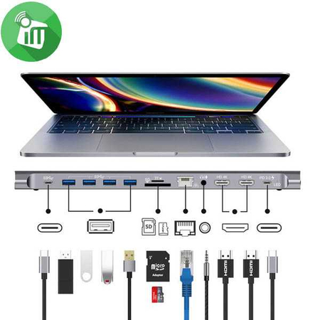 Акция! СКИДКА!!! Док станция с Type-C ONTEN 12 в 1 перечисление есть