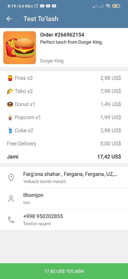 Telegram bot , Телеграм бот