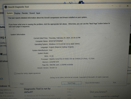 Core i5-7 avlod Acer Notebook