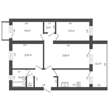 Юнусабад-18, без ремонта, 4/3/4 кирпич 77 серия, 90 м²=