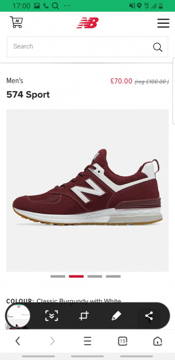 Оригинальные кроссовки New balance 574. Burgundy