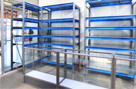 Торговые стеллажи для продуктового магазина, saqlash tokchalari