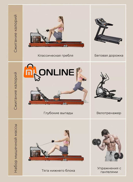 Гребной тренажер Xiaomi KingSmith Rowing Machine фитнес/fitness зал